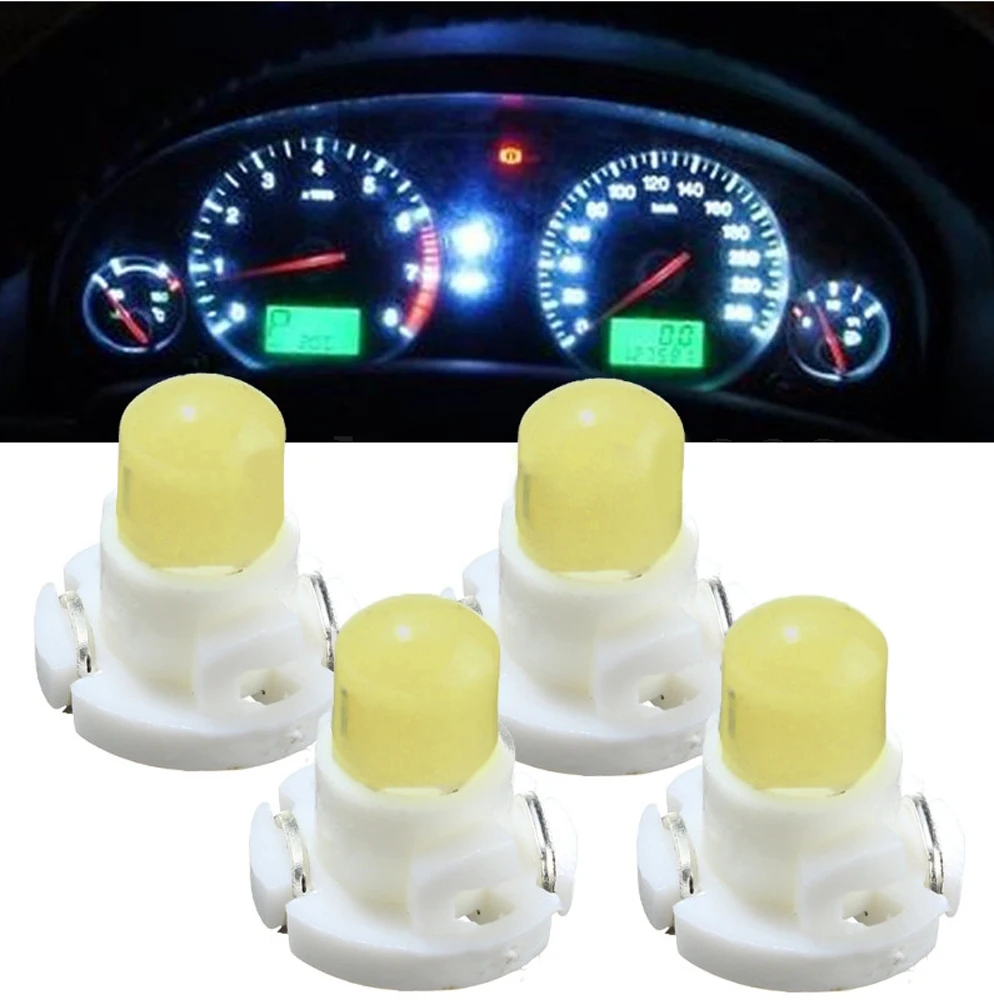 4Pcs T4 LED Car Dash Board Bulb Instrument Panel DC 12V Indicator Lamp ...