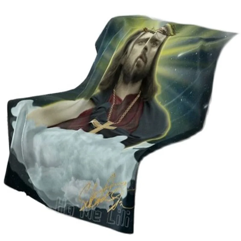 Sebastian Stan Jesus Flannel Blanket Bucky Barnes Cozy Soft Throw ...