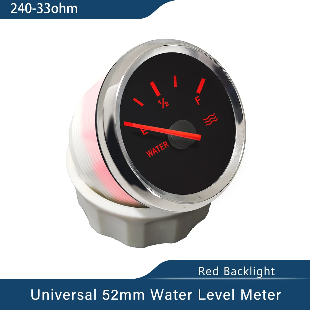 Waterproof-52mm-Signal-0-190ohm-240-33ohm-Water-Level-Gauge-with-Red ...