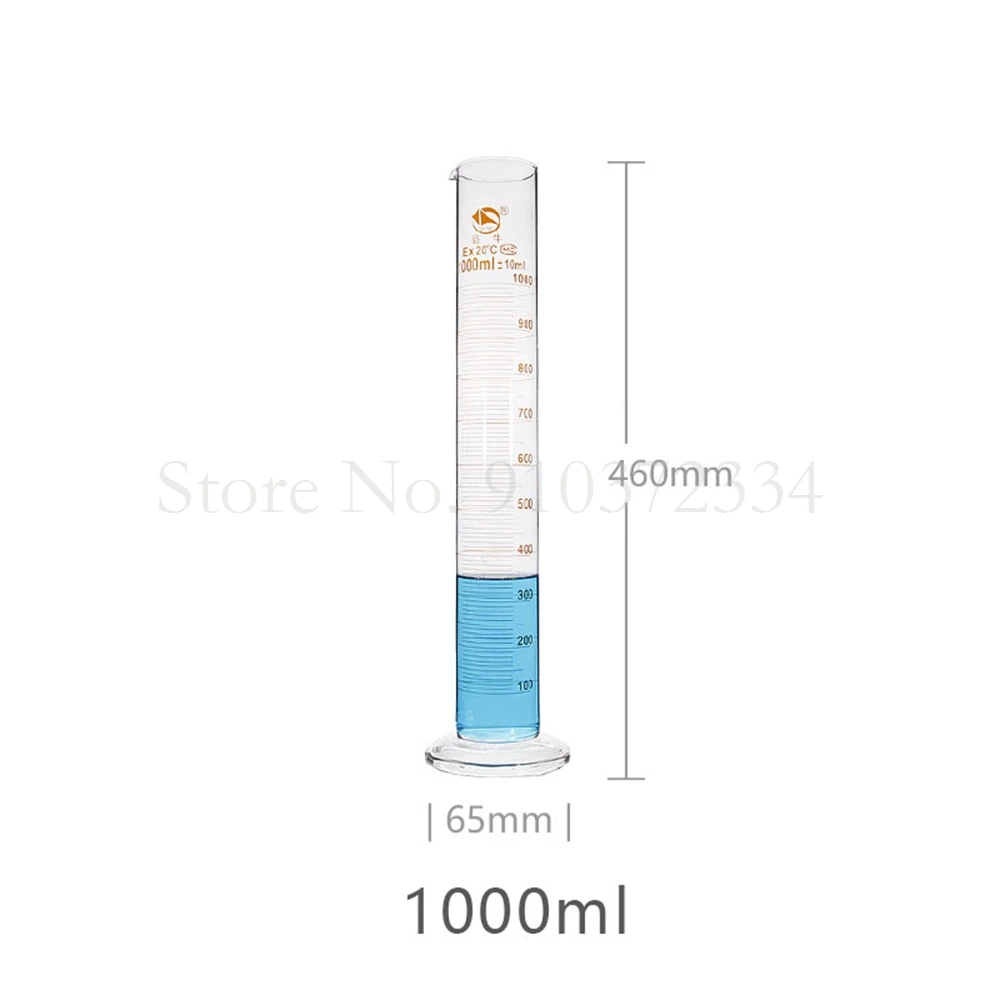 1pcs Lab Scaled Measuring Cylinder 5ml To 1000ml Thicken Glass ...
