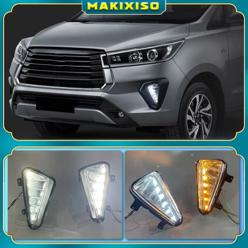 2PCS-Auto-LED-DRL-Daytime-Running-Light-For-Toyota-Innova-2021-Dynamic ...