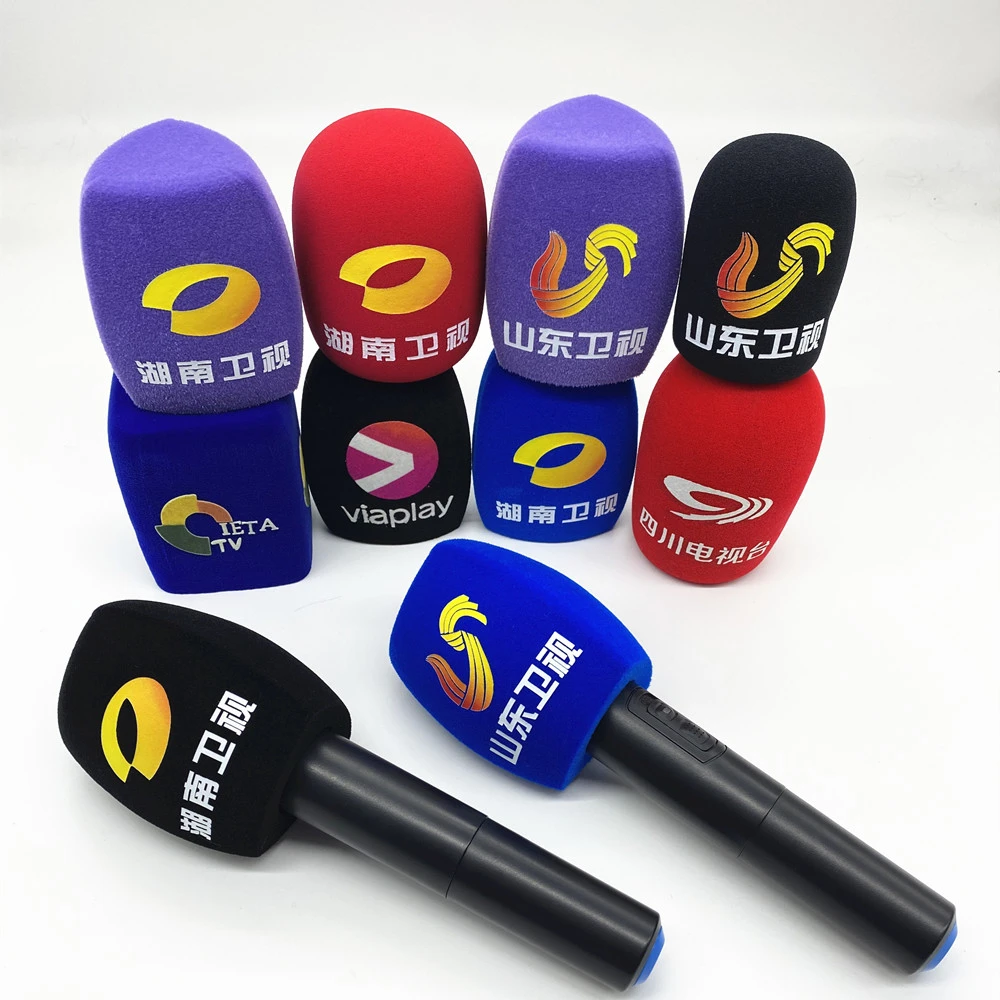 Flocking Microphone Sponge Printing Covers Customized Mic Windscreens ...