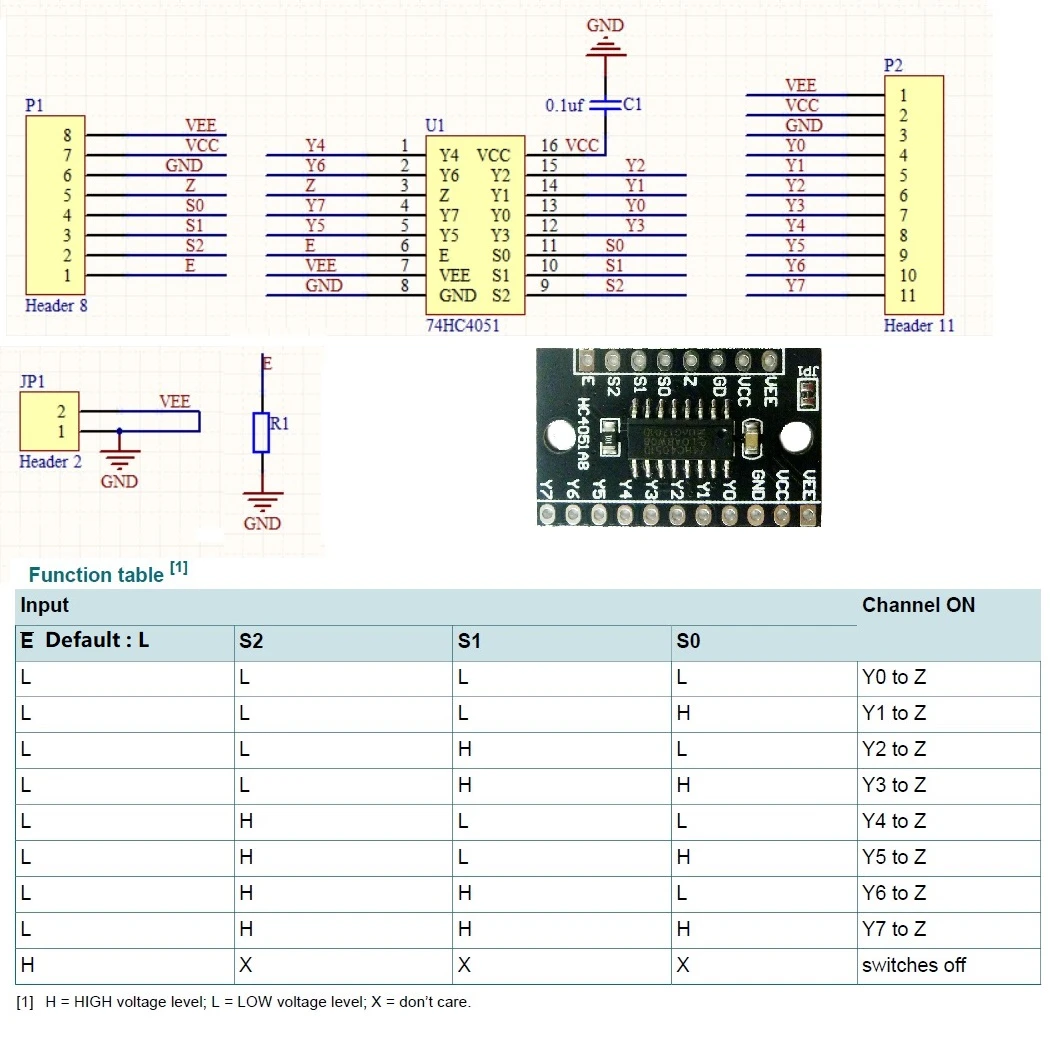 74HC4051 8-Channel-Mux Analog Multiplexer Demultiplexer Module for Raspberry Pi Business ...