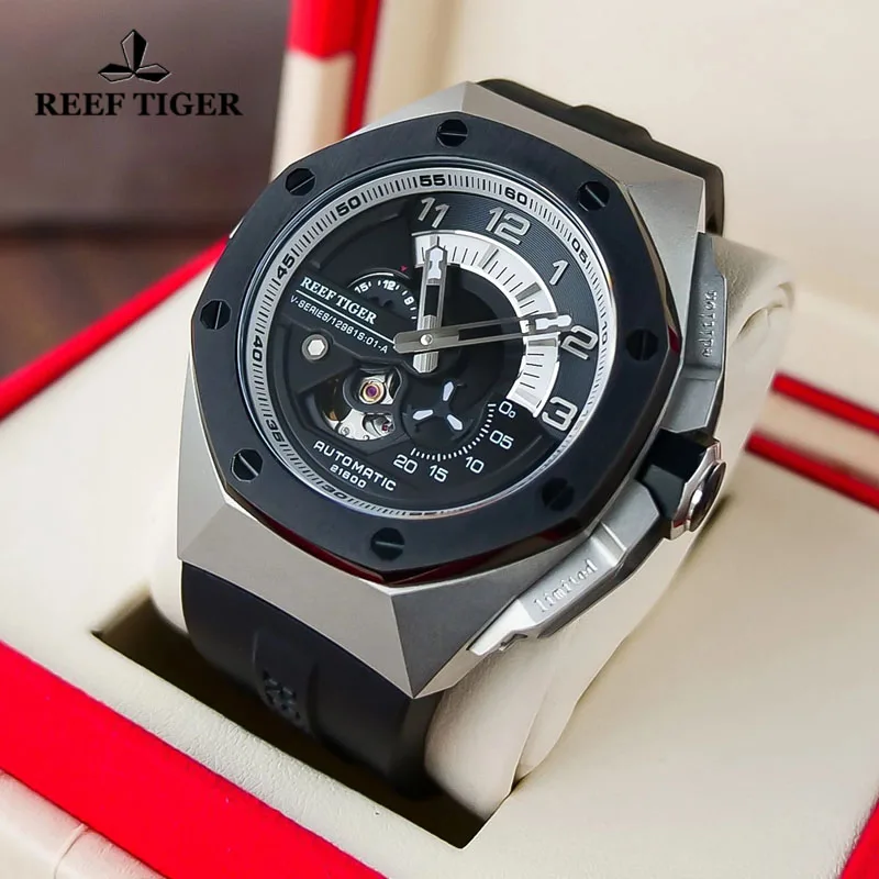 Reef-Tiger-reloj-mec-nico-autom-tico-para-hombre-cron-grafo-con-correa ...