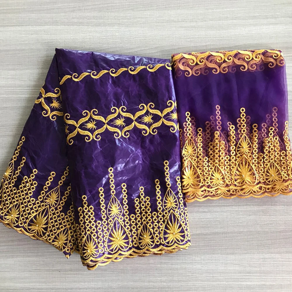 2020 New arrival beaded african Bazin riche fabric embroidery lace ...