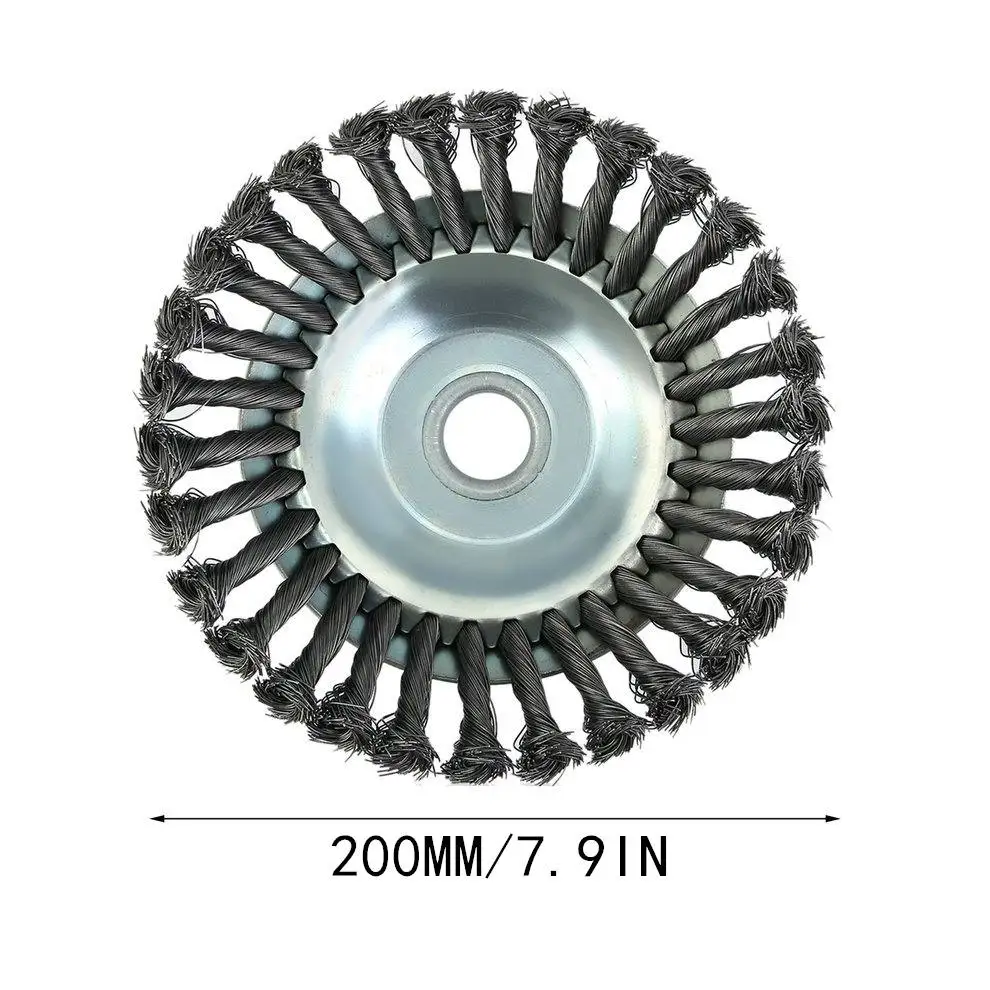 Tondeuse,Tête de coupe en fil d'acier 6-8 pouces, brosse de coupe d'herbe, roue d'élimination de ...