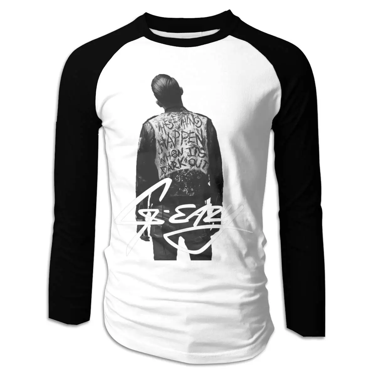 FGHFG Men GFGHFG Eazy When It's Dark Out Raglan Sleeves TFGHFG Shirt ...