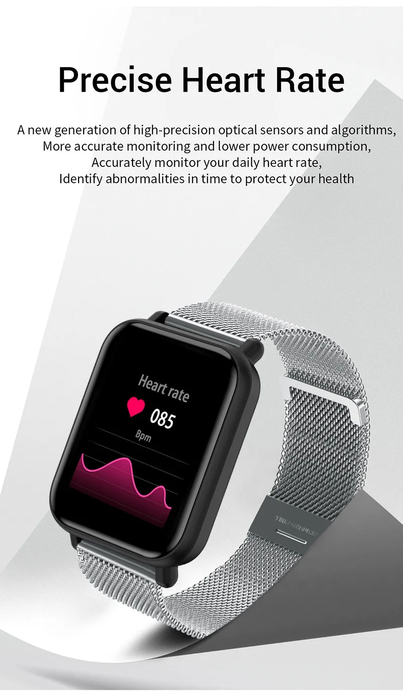 Montre connectée,Pleine touche Smartwatch femmes hommes Fitness Tracker ...