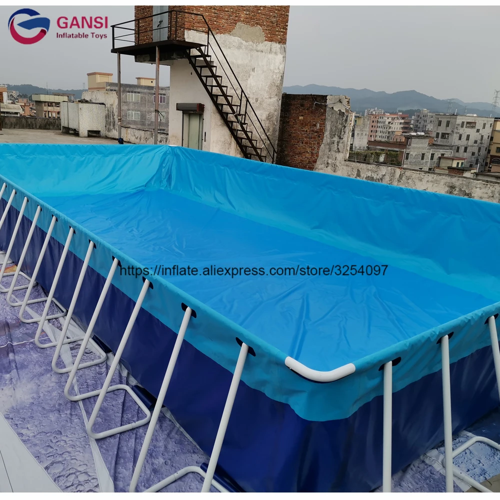 Piscina-de-PVC-sobre-el-suelo-piscina-con-marco-de-Metal-precio-de-f ...