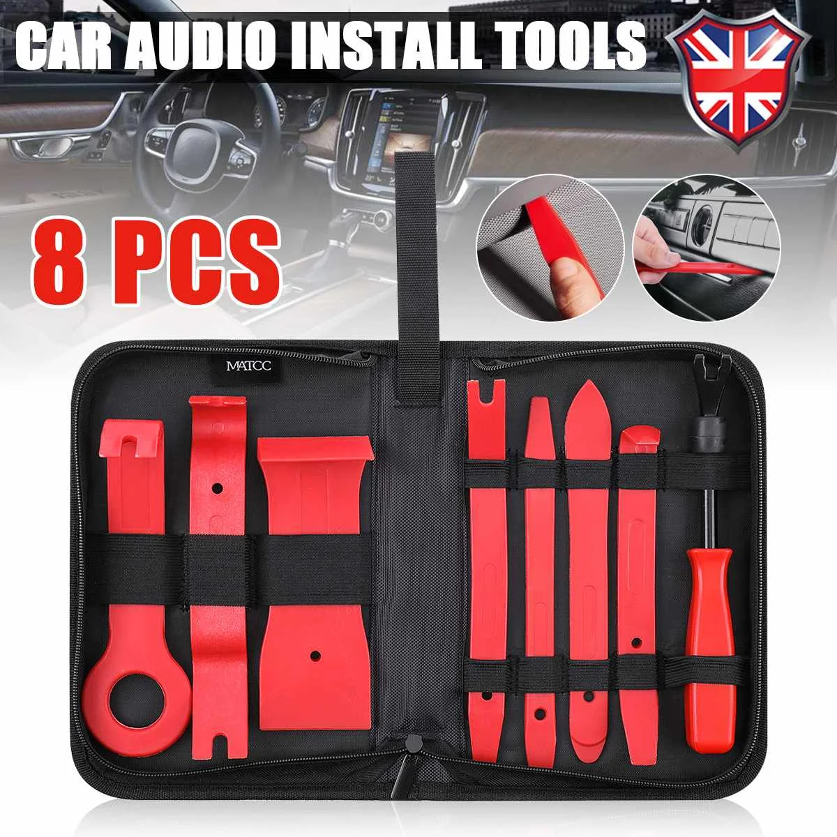 8pcs-Interior-Tool-Kit-Hard-Plastic-Pry-Door-Clip-Radio-Panel-Car ...