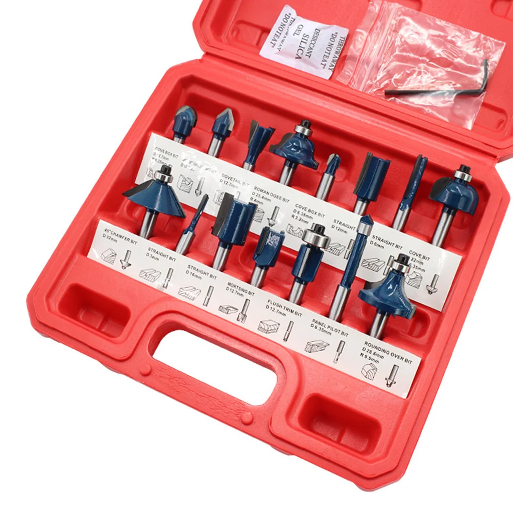 15 piezas 1/4 ''Shank Trim fresadora cortador Router Bit grabado ...