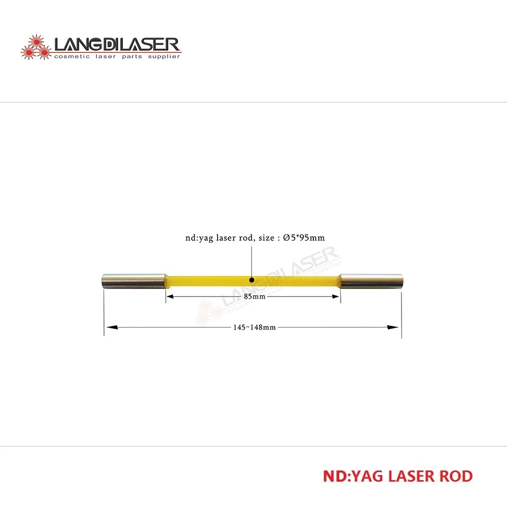 Nd:yag laser rod with hoop / YAG rod for tattoo removal handpiece / Q ...