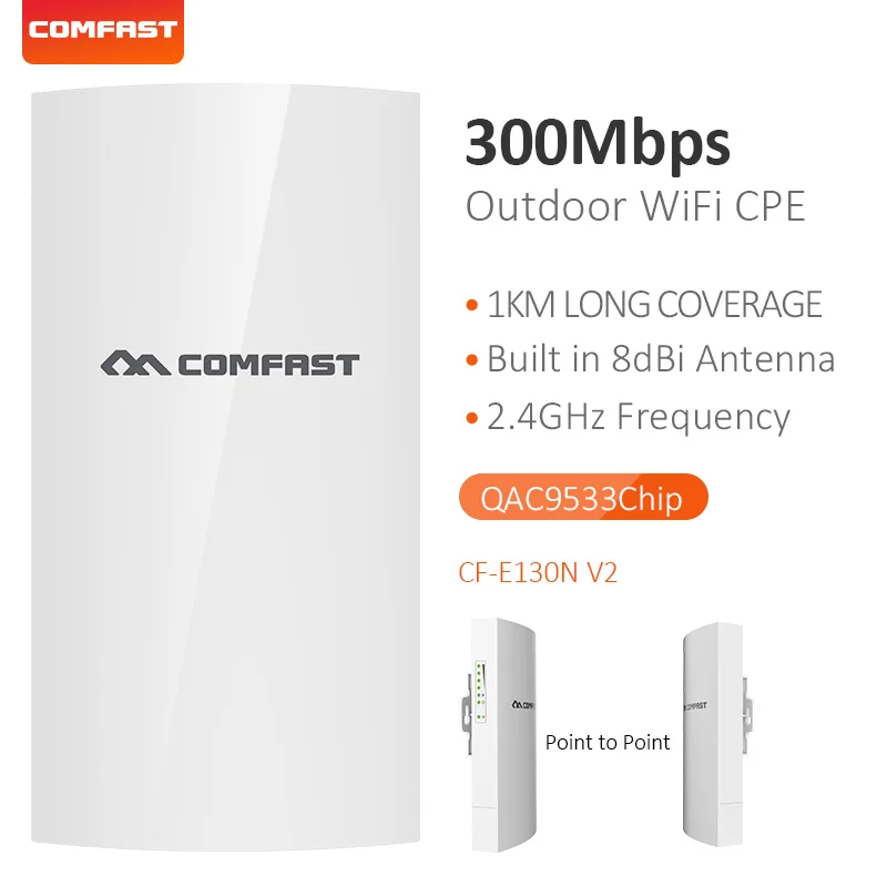COMFAST puente inalámbrico CPE para exteriores, repetidor WiFi de transmisión, CF E130N V2, para ...