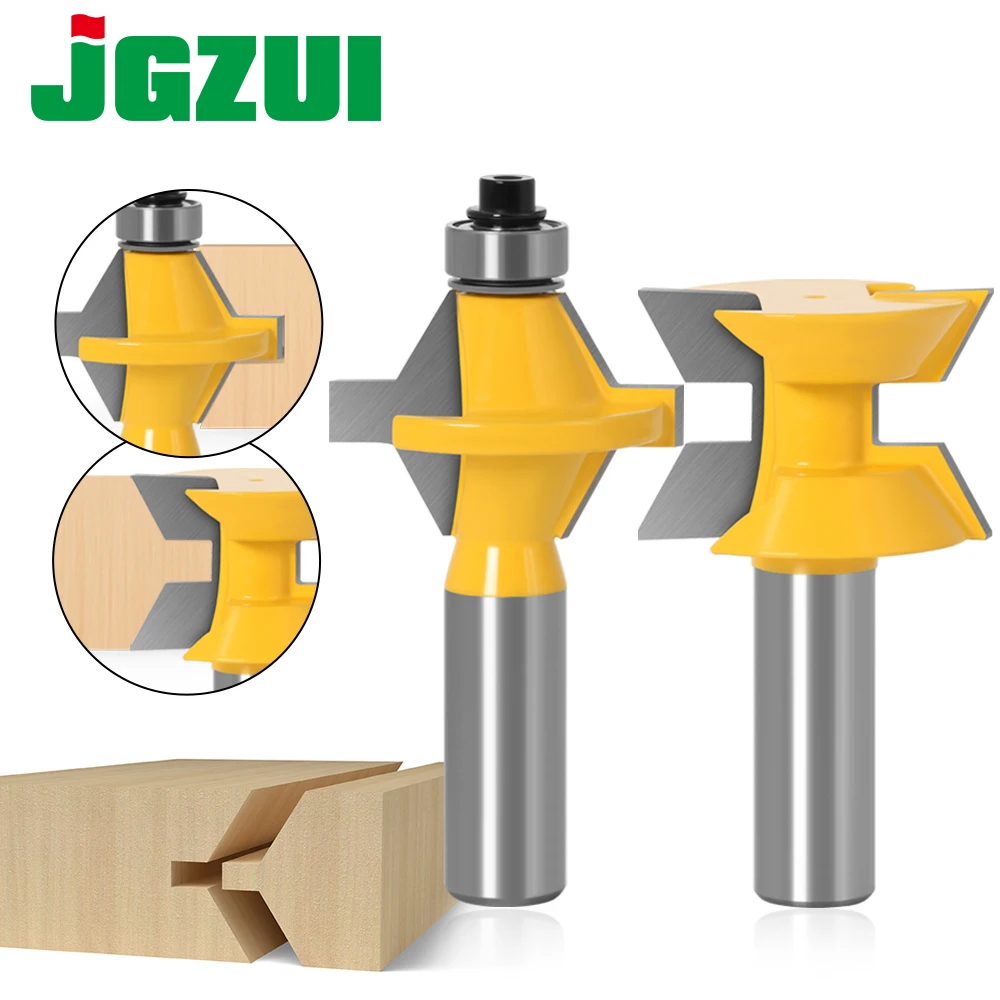 2pcs 1/2" Shank 12mm Shank Router Bit Set 120 Degree Woodworking Groove ...