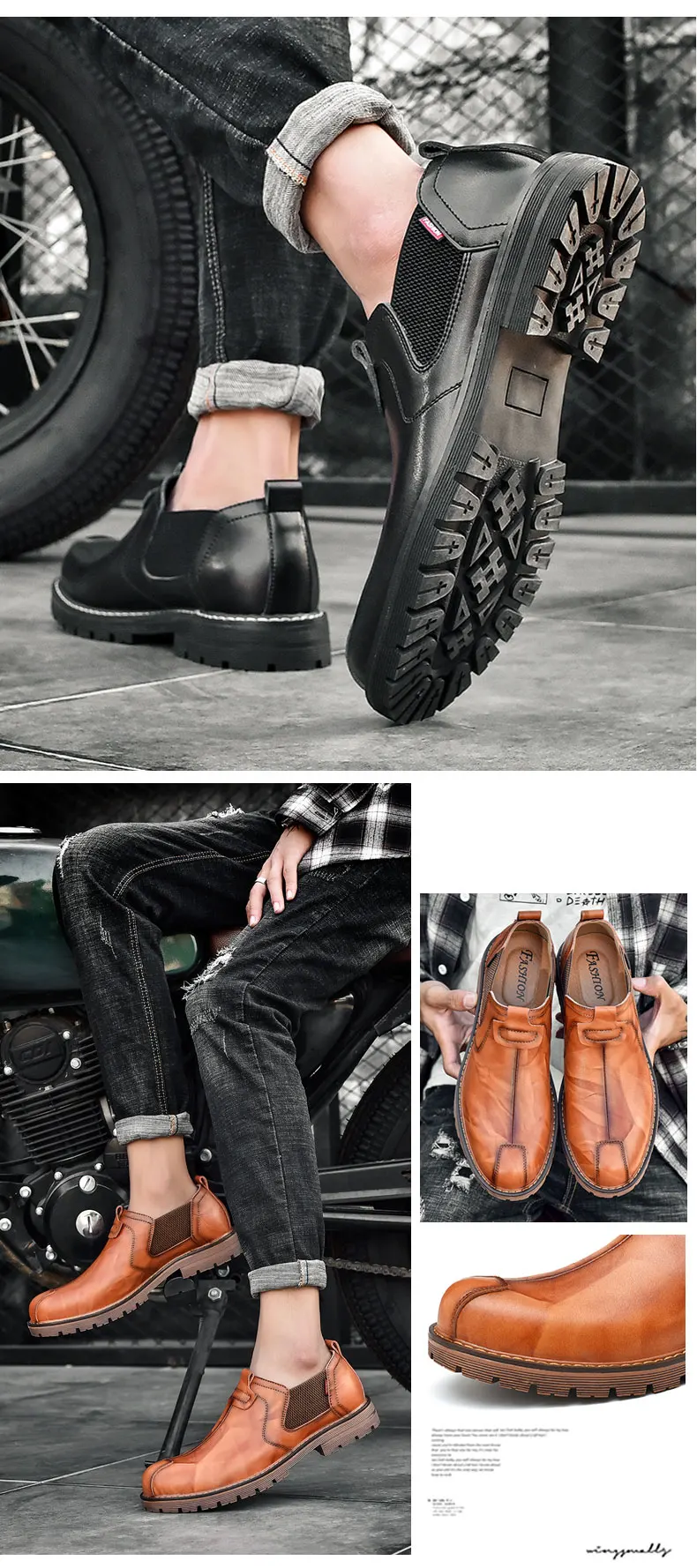 Высококачественная Мужская удобная обувь из натуральной кожи; Мужская ...