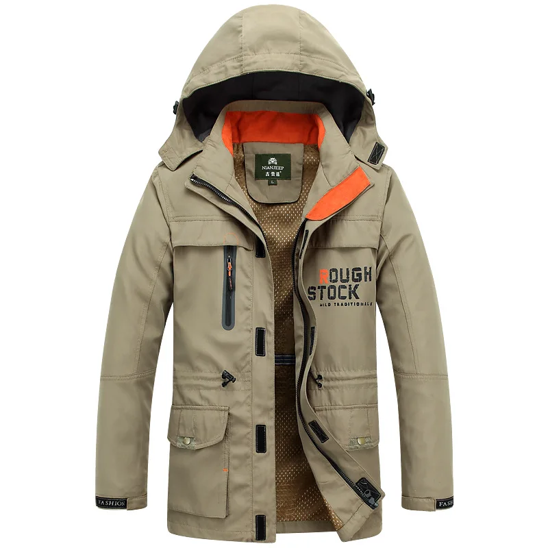 Men's Outdoor Jackets Adults Teenage Hooded Leisure Cardigan Coat ...