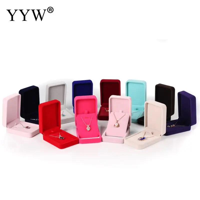 1pc Multi Colors Velvet Necklace Display Box Jewelry Display Box ...