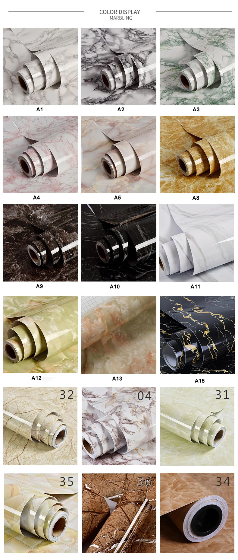 Papier peint,2-60CMX100CM--Papier peint PVC auto adhésif épais ...