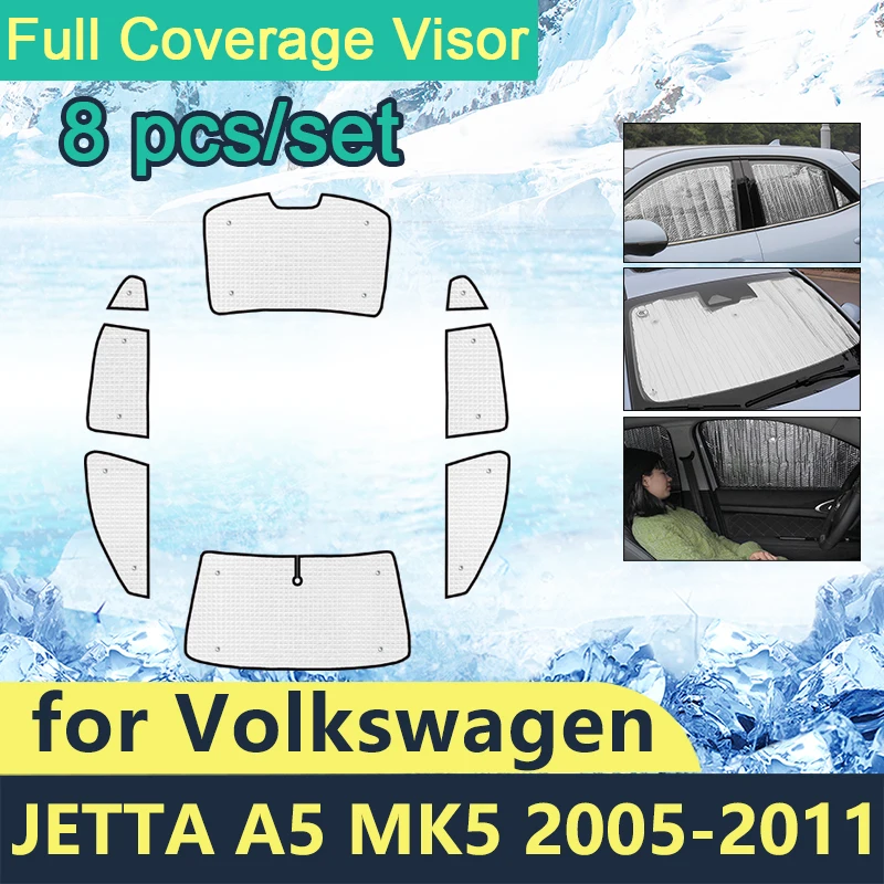 Full Covers Sunshades For Volkswagen VW Jetta A5 MK5 2005 2006 2007 ...