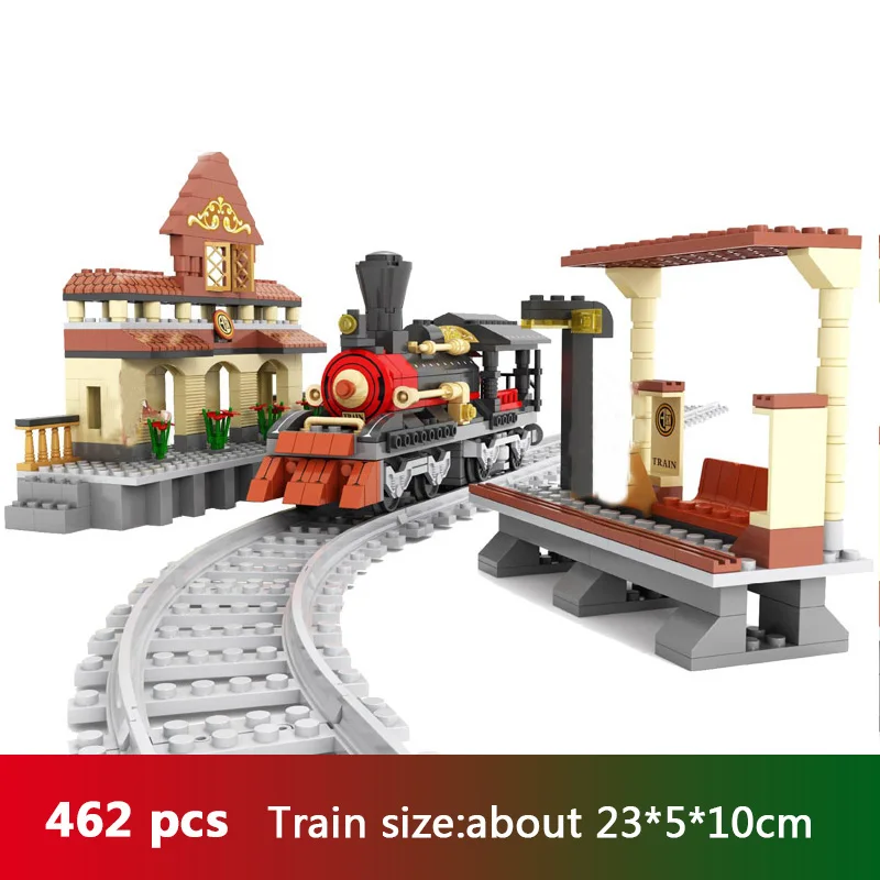 Ausini City Train Model Building Blocks - Building Toys