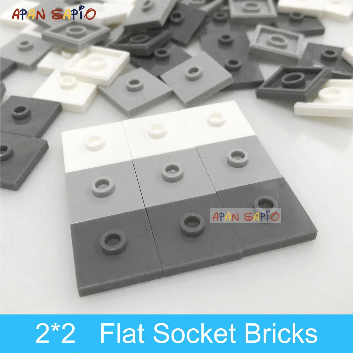 50pcs DIY Building Blocks Convex Seat Bricks 2x2 Dots Educational ...