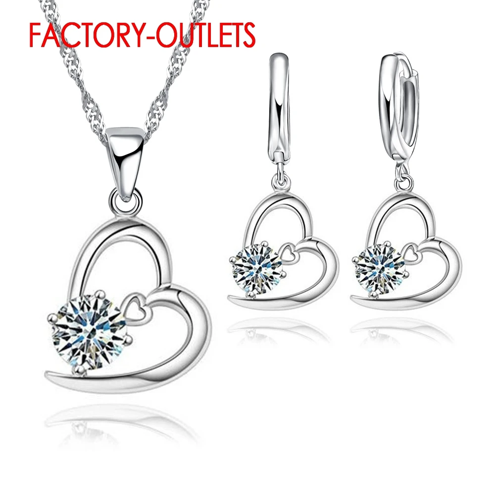 Ameeli Bridal Jewelry Sets Heart Pattern Romantic Style Austrian ...