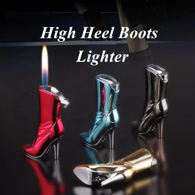 High Heel Shoe Lighter-Adjustable Flame Refillable Lighter Collectibles ...