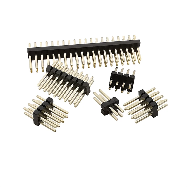 10Pcs 1.27mm Pitch 2x2P-50Pin Double Row Male Female Pin Header PCB Board Connector 1.27 mm ...
