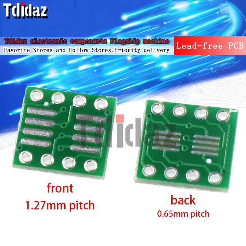 10pcs-Lead-free-PCB-adapter-board-IC-SMD-to-DIP-so-msop-tssop-soic-sop8 ...