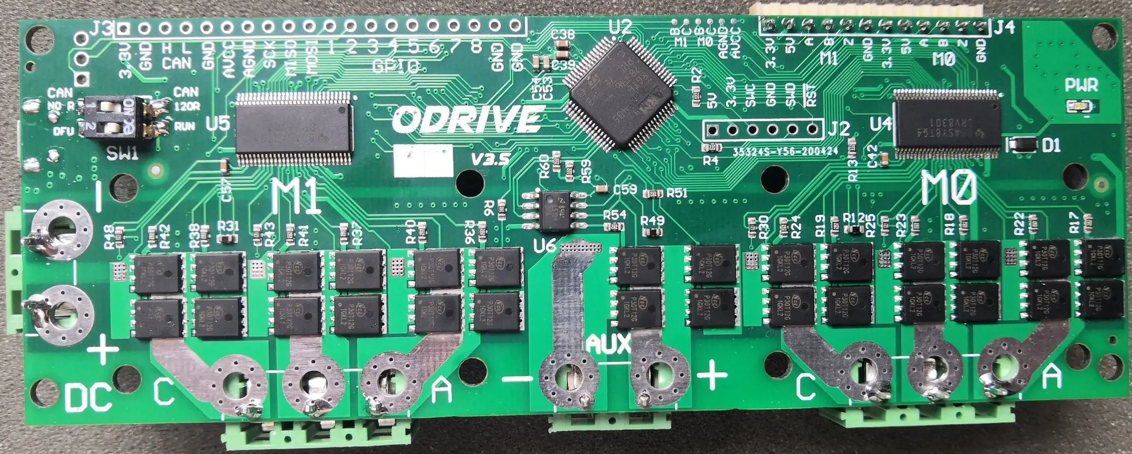 ODrive V3.5 /3.6 24V FOC BLDC High Power Servo Dual Motor Controller ...
