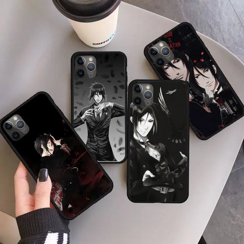 Black Butler Sebastian Michaelis Phone Case For iphone 12 11 13 7 8 6 s ...