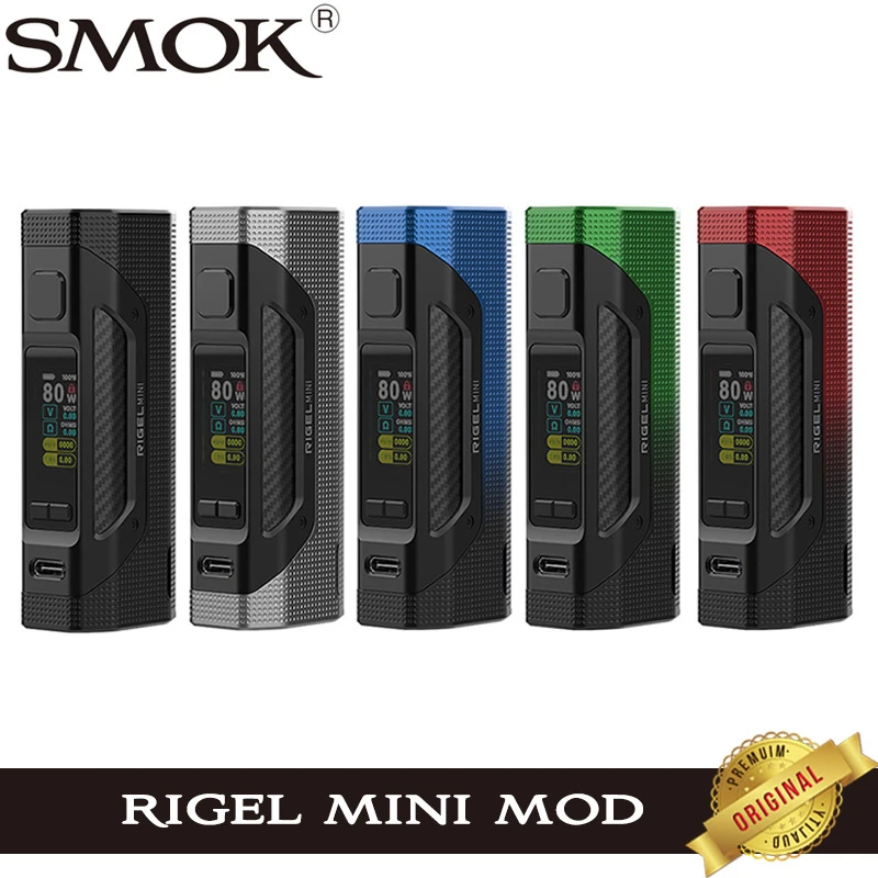Original SMOK Rigel Mini Mod 80W Electronic Cigarette 18650 Box Vape ...