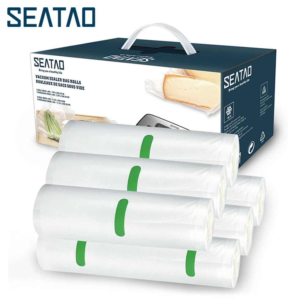 SEATAO 고품질 진공 실러 백, 식품 신선도 유지, 주방 진공 실러 롤, 20 + 28cm * 600cm - AliExpress 6