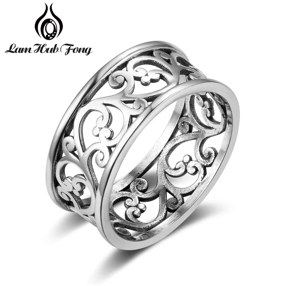 Vintage Style Wide Ring Wide Vine Pattern Female Finger Ring Fashion ...