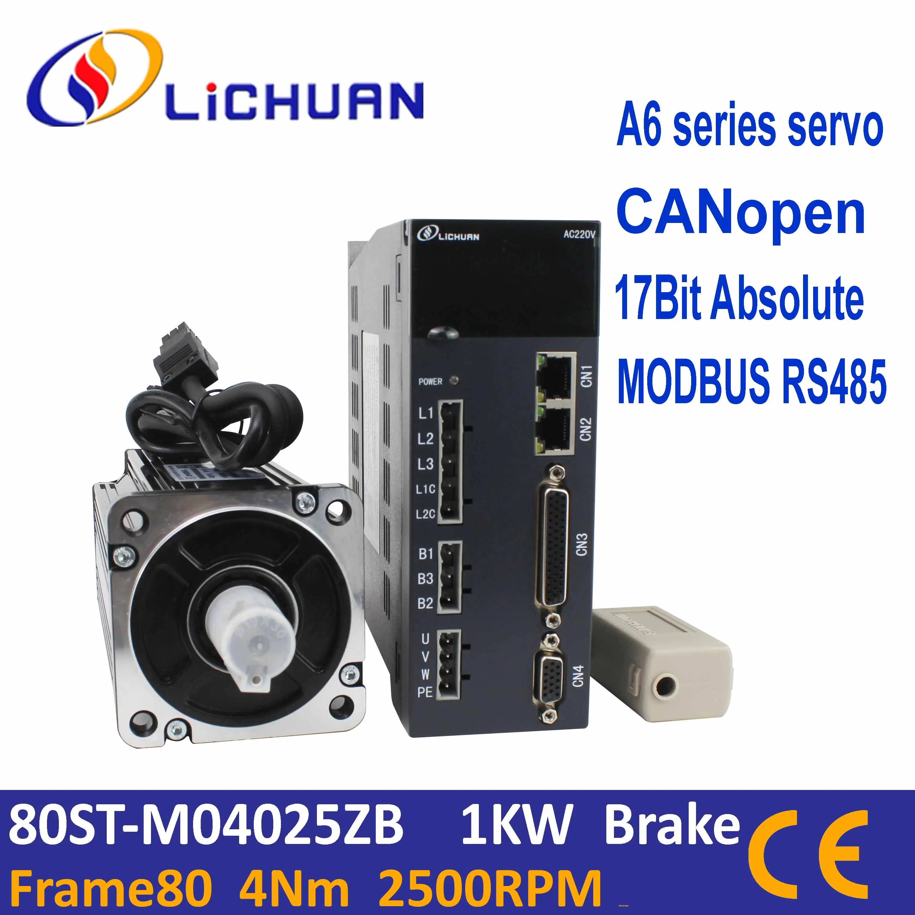 Lichuan servo codificador con freno de 17bit, dispositivo codificador sbsolute que puede abrir ...