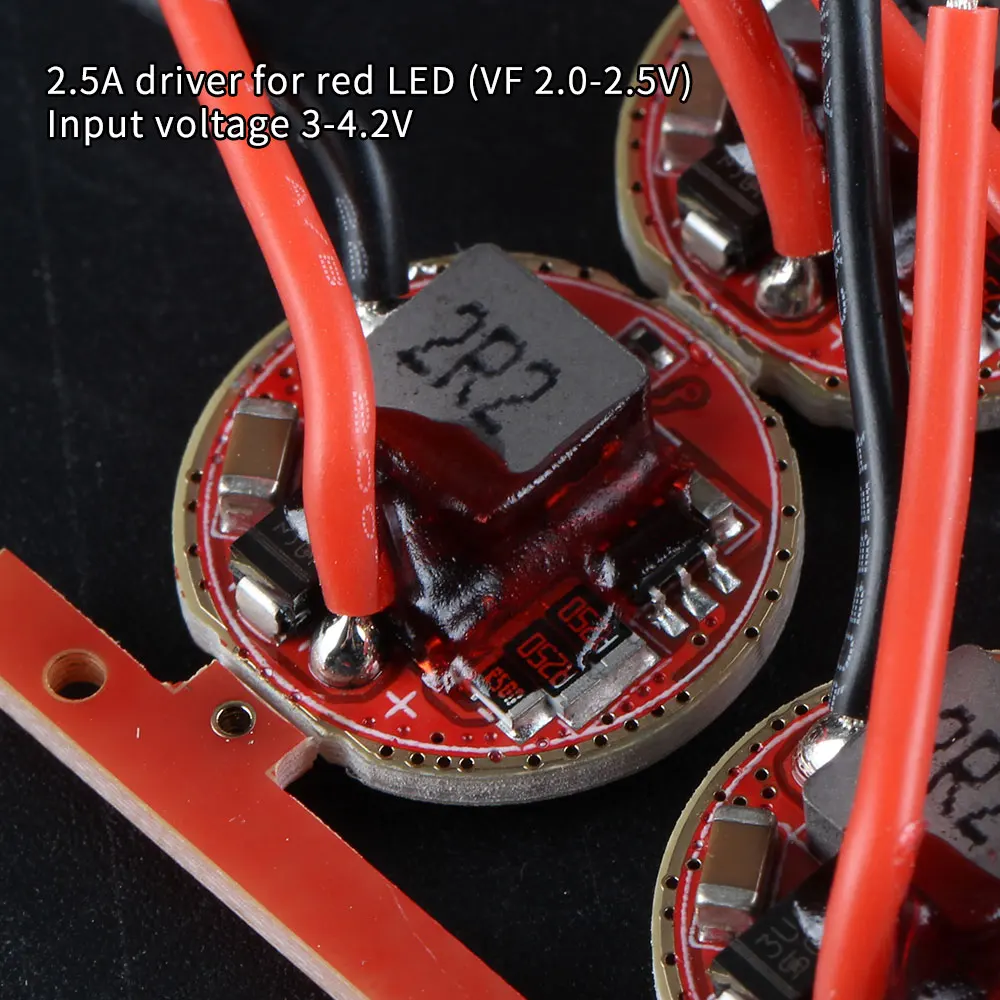 2.5a Driver For Red Light (vf 2.0-2.5v) ,input Voltage 3-4.2v,for Kr ...