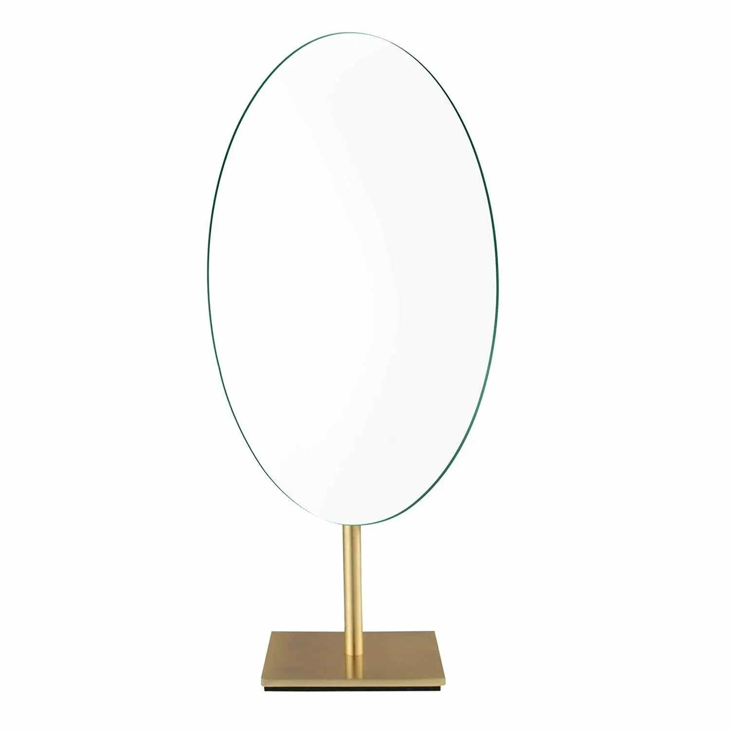 Oval Desktop Makeup Mirror Antique Bronze Vanity Standing Frameless ...