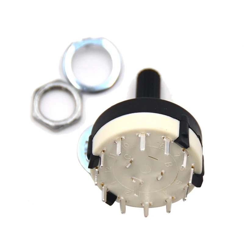 4 Pole / 3 Way Rotary Switch Solder Terminal Band Selector Rotary ...