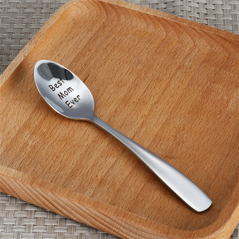 13x2-5cm-Stainless-Steel-Coffee-Spoon-Best-Mom-Dad-Ever-Engraving-Spoon ...