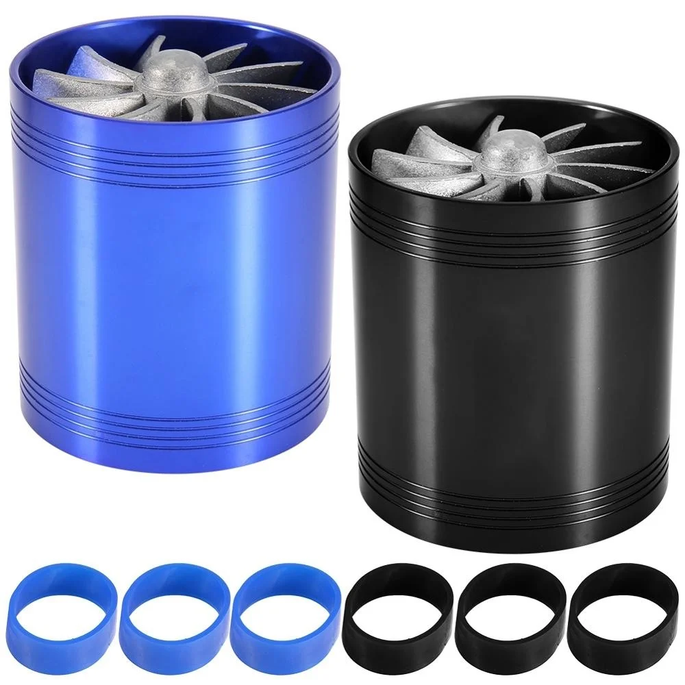 Gas Generator Car Air Intake Turbonator Dual Fan Turbine Super Charger ...