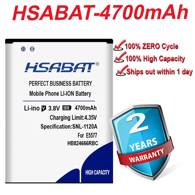 Hsabat 4700mah Original Mobile Phone Replacement Hb824666rbc Battery ...