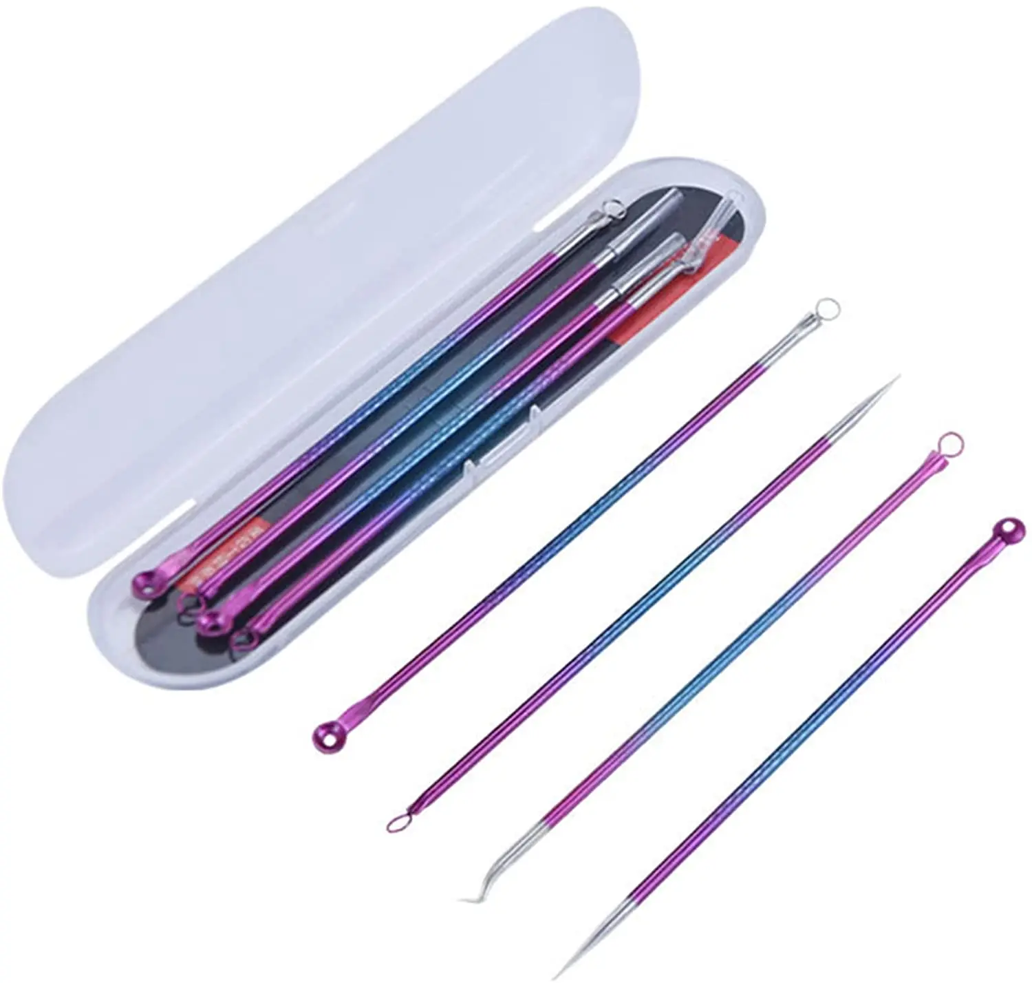 Color-Blackhead-Tool-Kit-Stainless-Steel-Acne-Needles-Double-Side-Spot ...