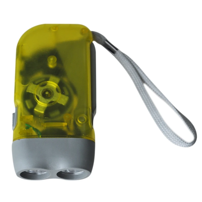 Nueva linterna dínamo linterna 2 LEDs blancos para Camping|Linternas y ...