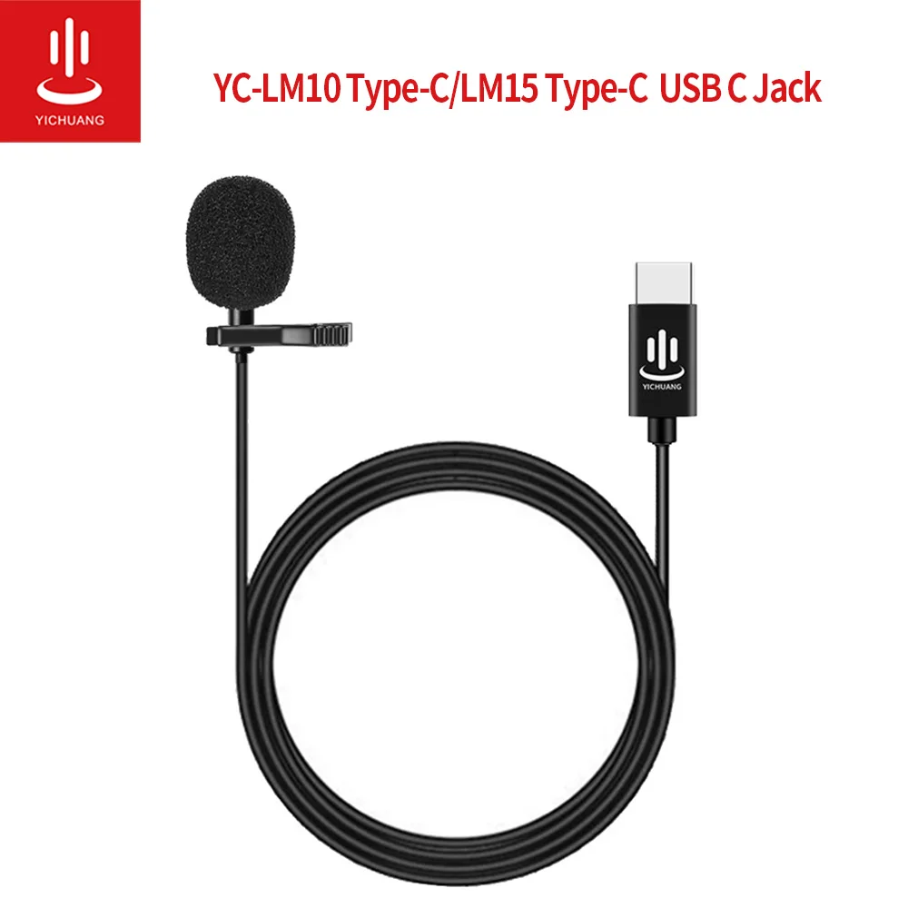 USB C(Type C) Lavalier Lap Condenser Microphone for Android/Windows ...