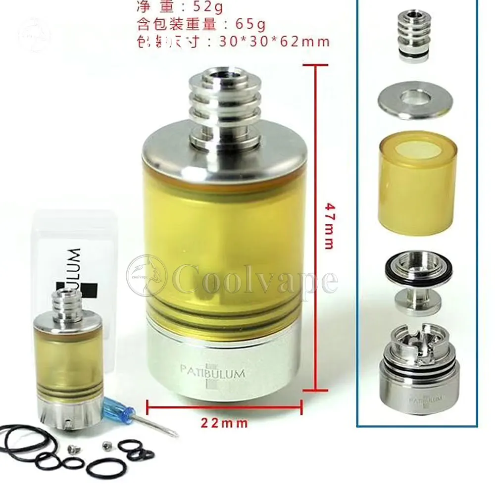 sxk-patibulum-rta-MTL-single-coil-Atomizer-22mm-316ss-PEI-3-5-ml ...