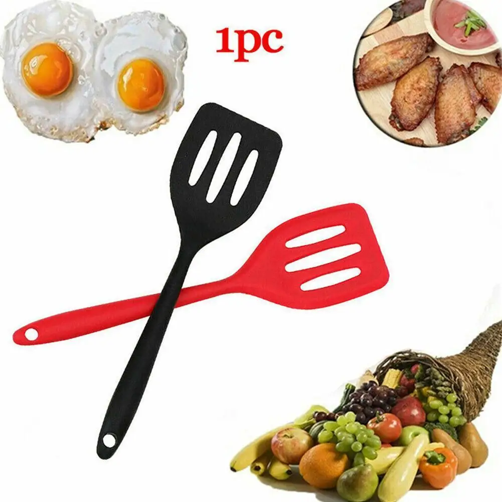 Non-Stick-Silicone-Slotted-Turner-High-Heat-Resistant-Cooking-Spatula ...