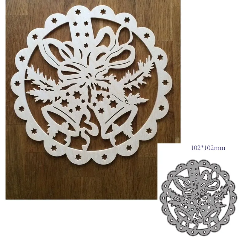 metal cutting dies cut die mold Christmas bell decoration Scrapbook ...