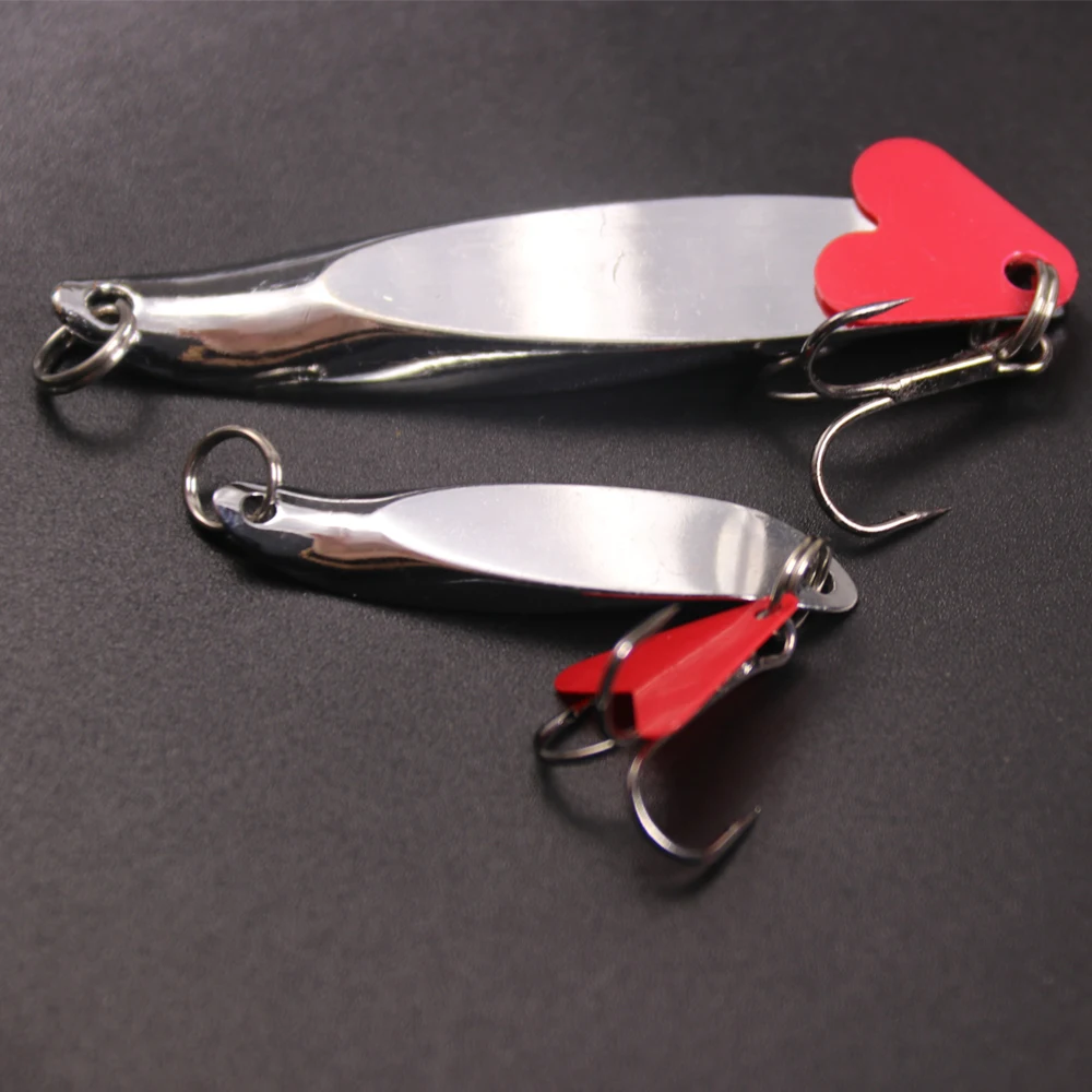 3pcs Bright Silver Wedges Bevel Cut Spoon Lure for Bass Pike Catfish ...