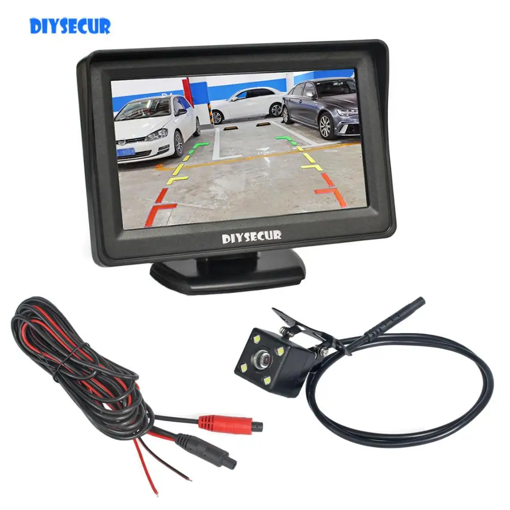 DIYSECUR-4-3-Inch-Car-Mirror-Monitor-Vehicle-Rear-View-Reverse-Backup ...
