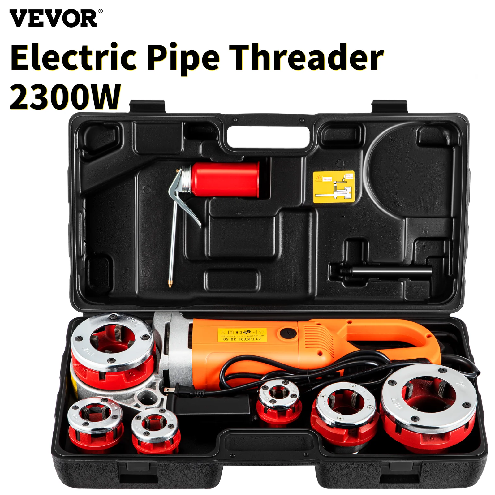 Vevor 2300w Electric Pipe Threader Handheld Household Galvanized Iron ...